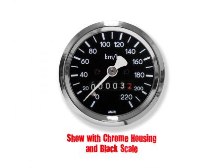 Custom Chrome Europe | 60mm Basic Speedometer Scale: 120 mph; Scale ...