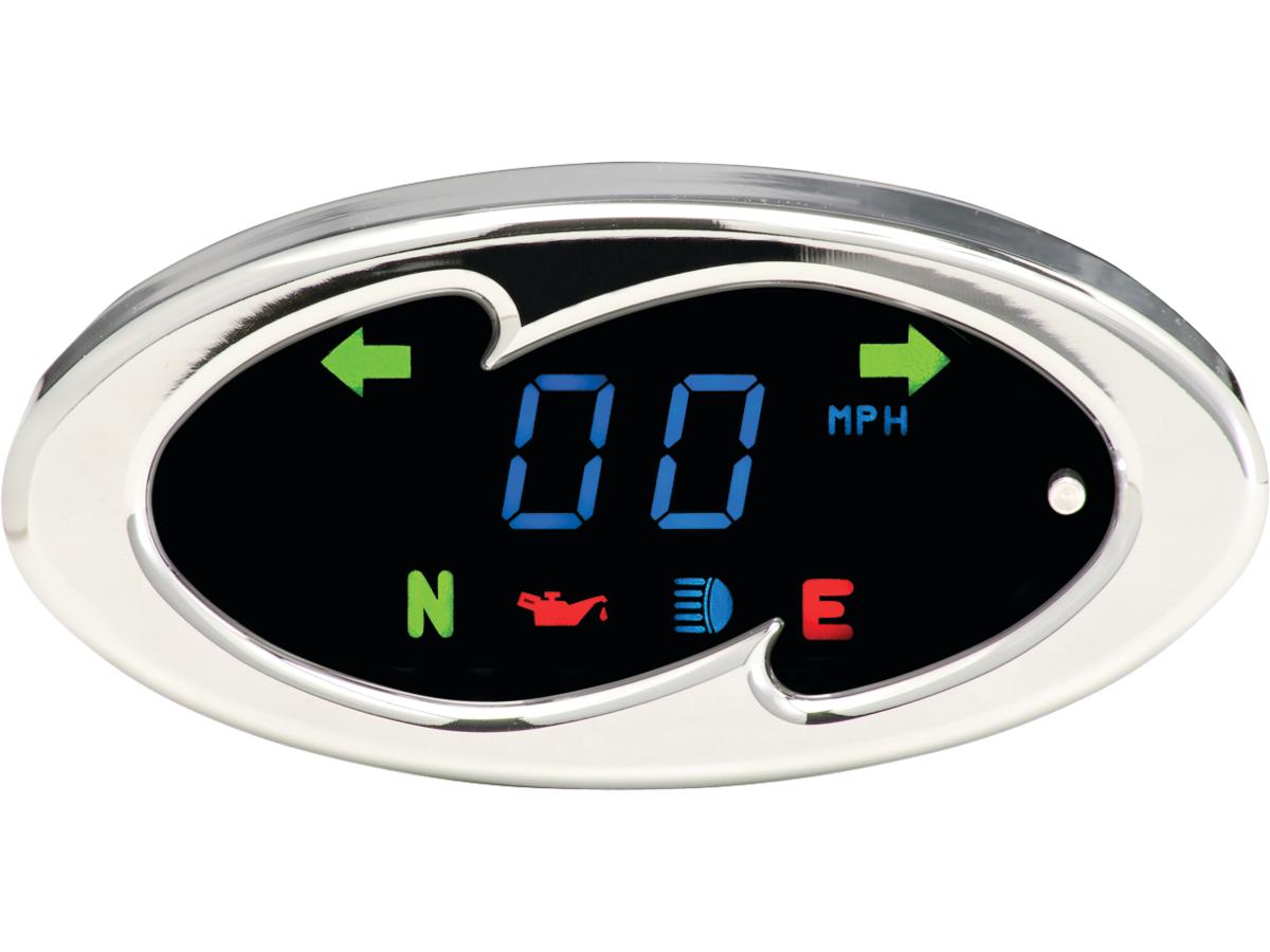 Custom Chrome Europe | Wave Bar Mount Speedometer Scale: 255 mph; 255 ...